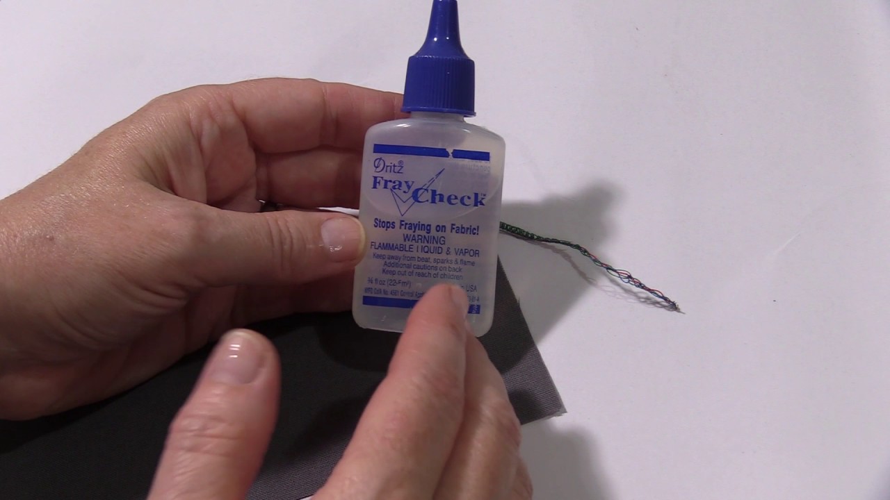 Securing Serger Thread Tails With Dritz Fray Check - YouTube