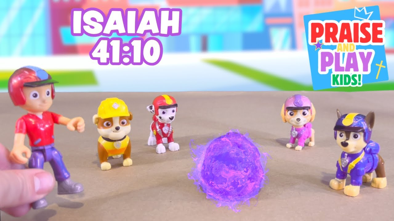 God is Bigger than our Problems! Paw Patrol Toy Video with Christian ...