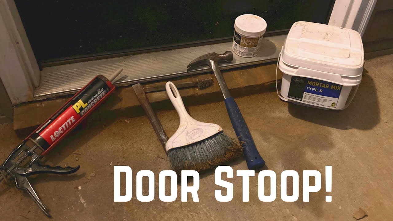 How To Repair A Brick Door Stoop! - YouTube