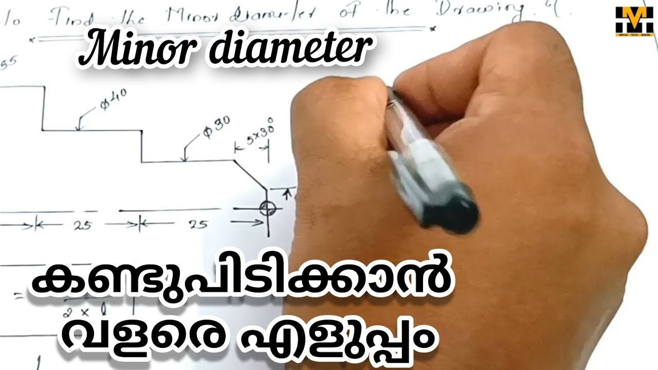 How to find the minor diameter of the work - YouTube