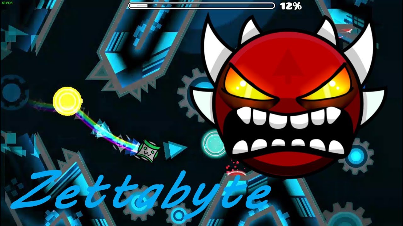 Geometry Dash progress 14%: Zettabyte by Jenkins GD (Extreme Demon) 2. ...