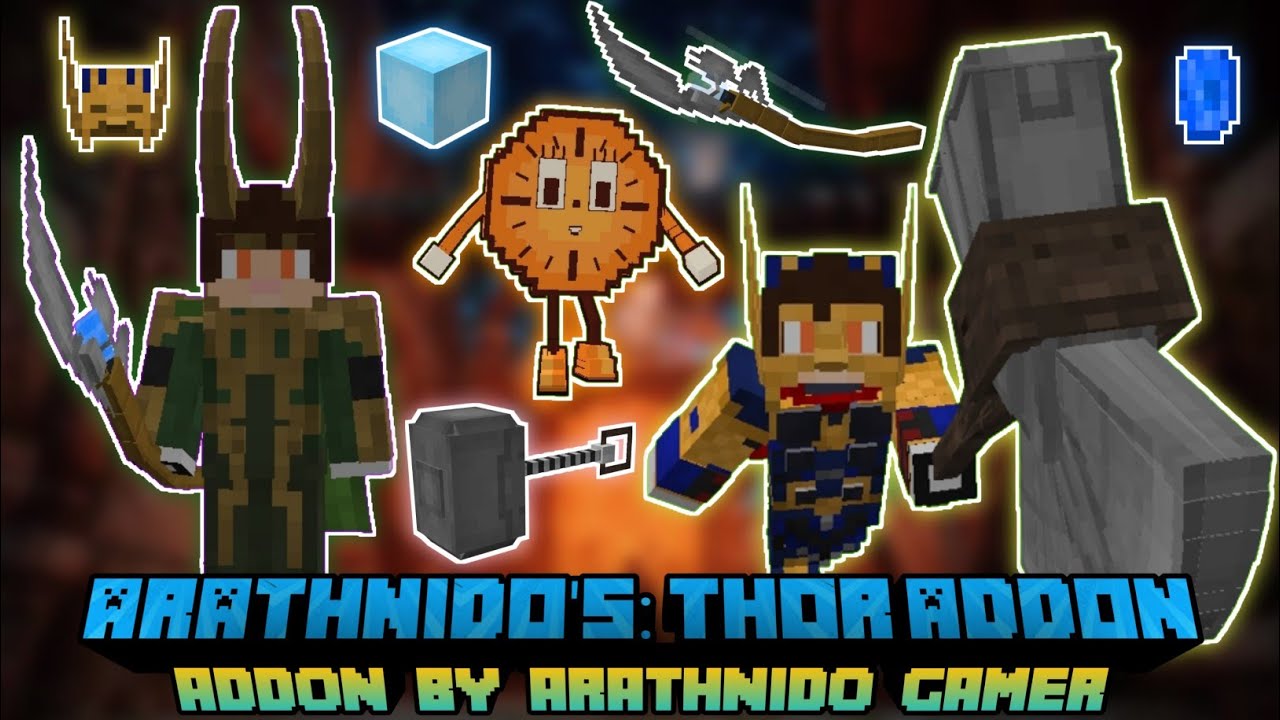 Minecraft Pe 1.20 Mod Showcase - Arathnido's: Thor Add-On | Weapons and ...