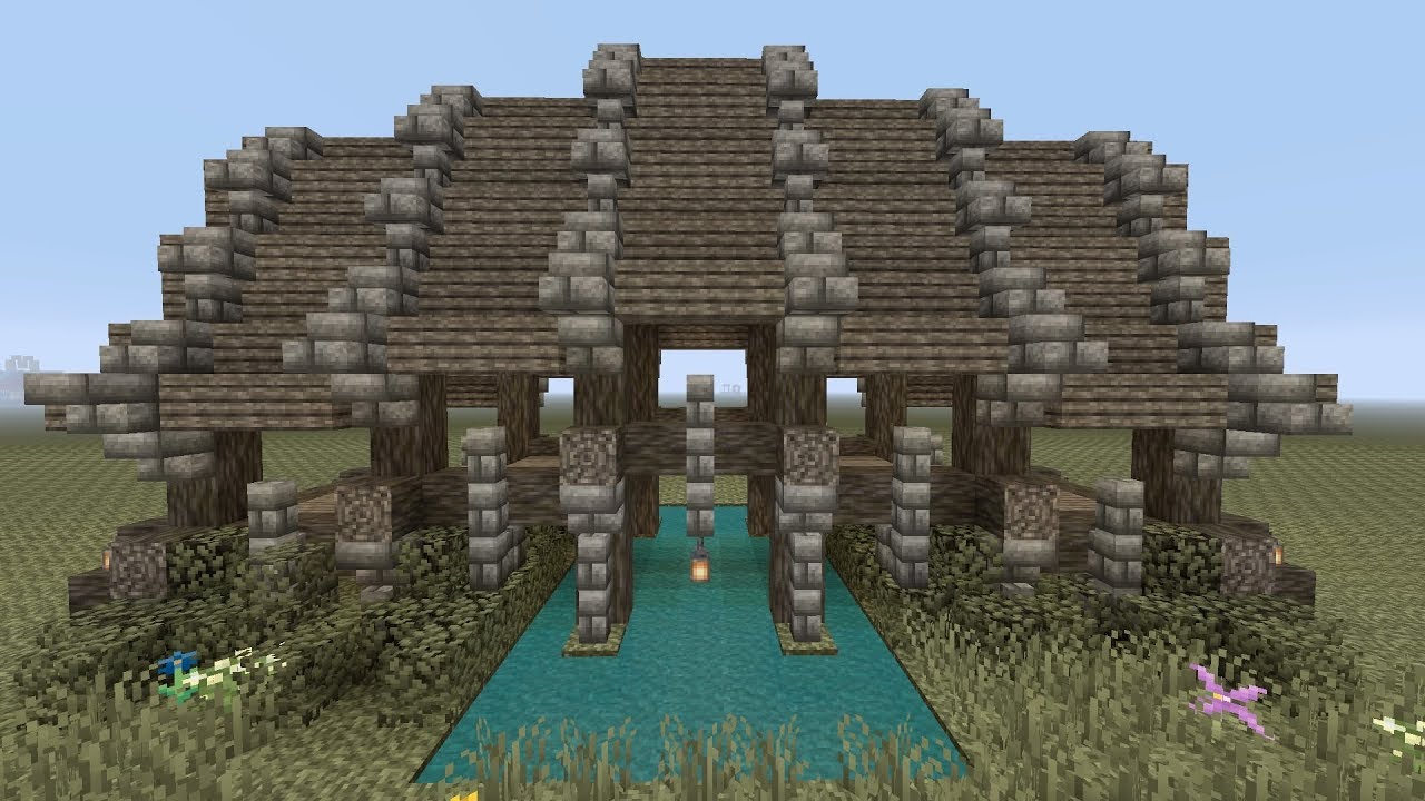 Tuto ! Comment faire un pont médiéval sur Minecraft - YouTube