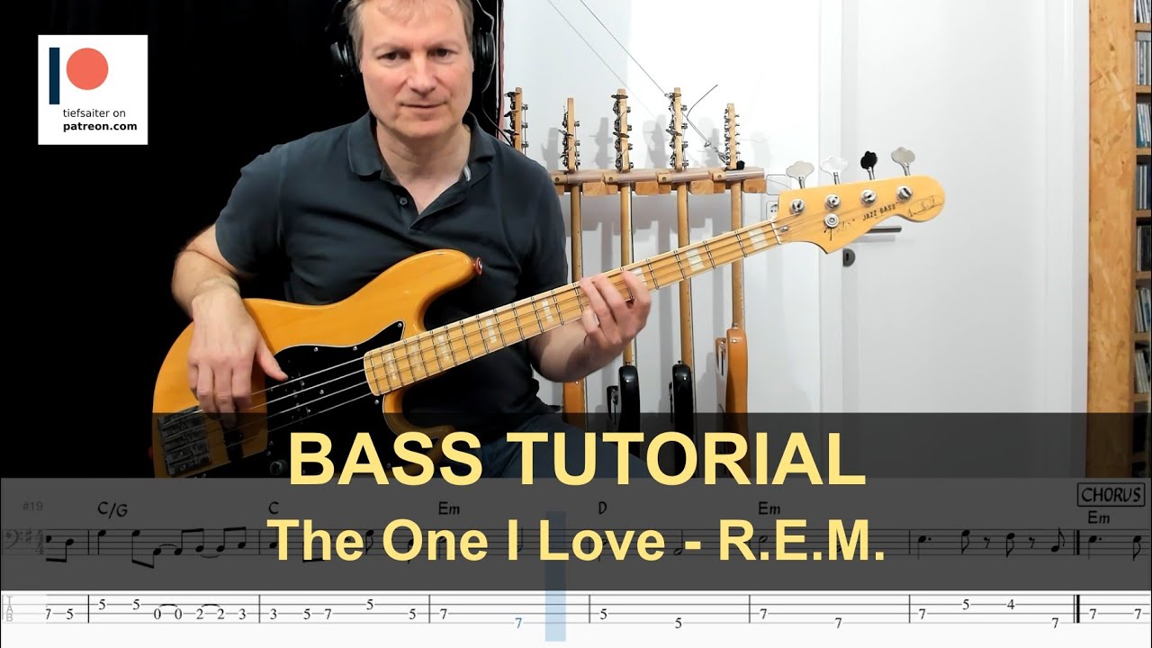 The One I Love - R.E.M. | Bass Tutorial (Sheet + TABs) - YouTube