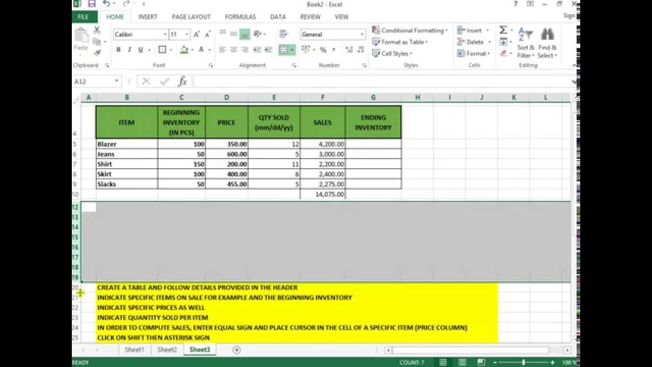 How to Create Simple Inventory in Excel - Easy Tutorial - YouTube