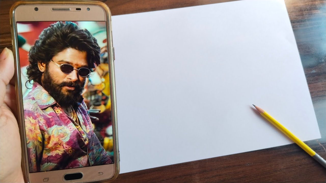 Pushpa 2 Drawing, Allu Arjun Drawing, Outline Tutorial🔥 - YouTube