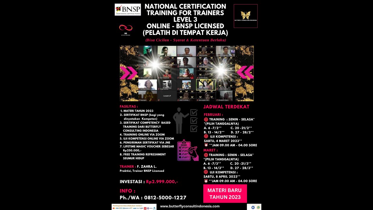 MELAKSANAKAN PELATIHAN TATAP MUKA : TOT LEVEL 3 SERTIFIKASI BNSP NEW ...