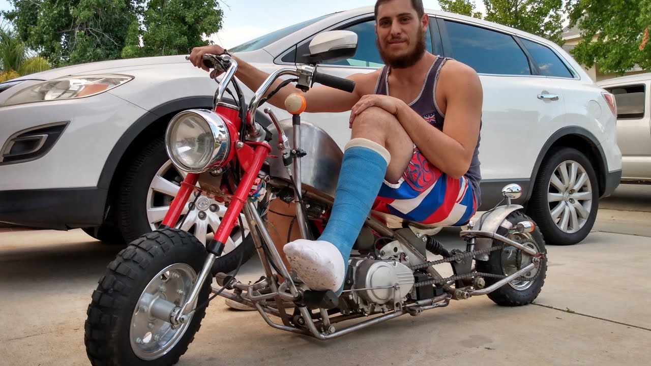 Riding a CHOPPER with a BROKEN LEG 💩 - YouTube