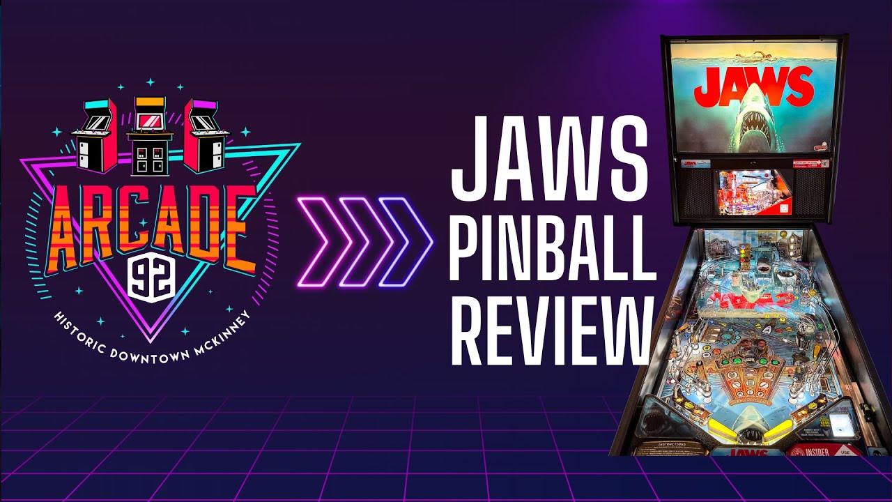 JAWS Pinball Review at Arcade 92 McKinney, TX - YouTube