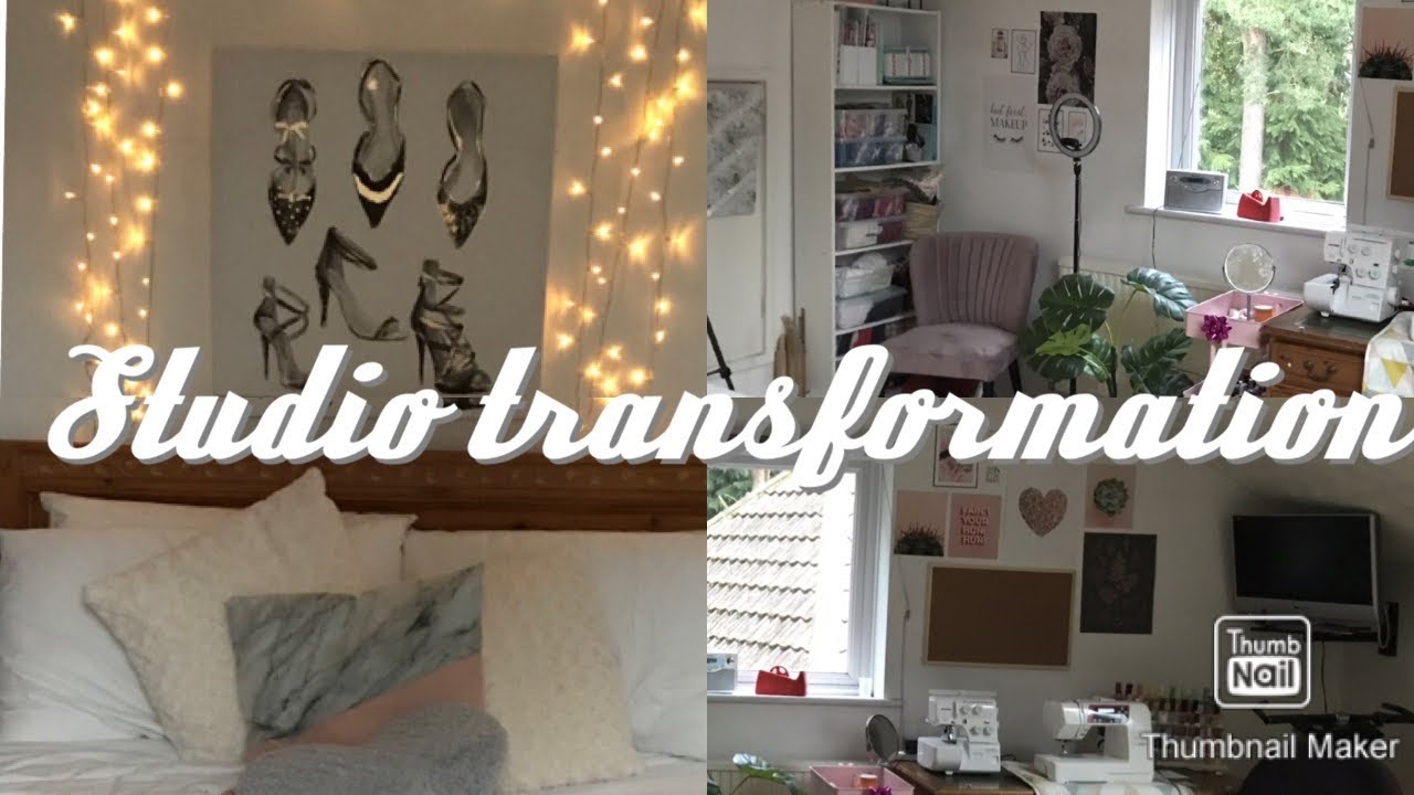 Tidy and clean my studio with me/ studio tour! - YouTube