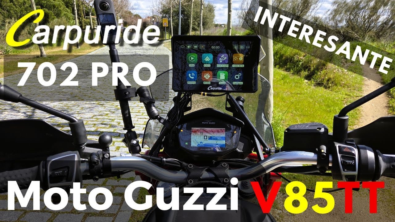 CARPURIDE W702PRO. Prueba en la MOTO GUZZI V85 TT. Android Auto y ...