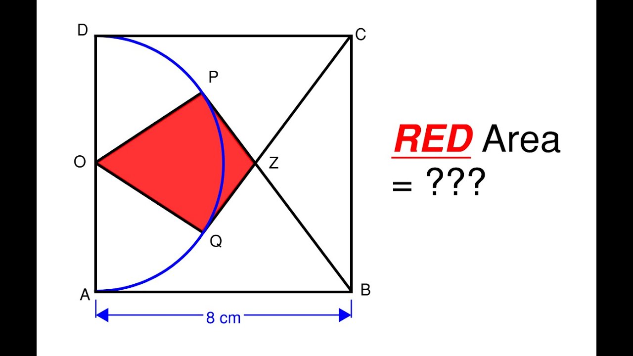 Can You Find the Red Kite Area in the Square? A Nice Geometry Problem ...
