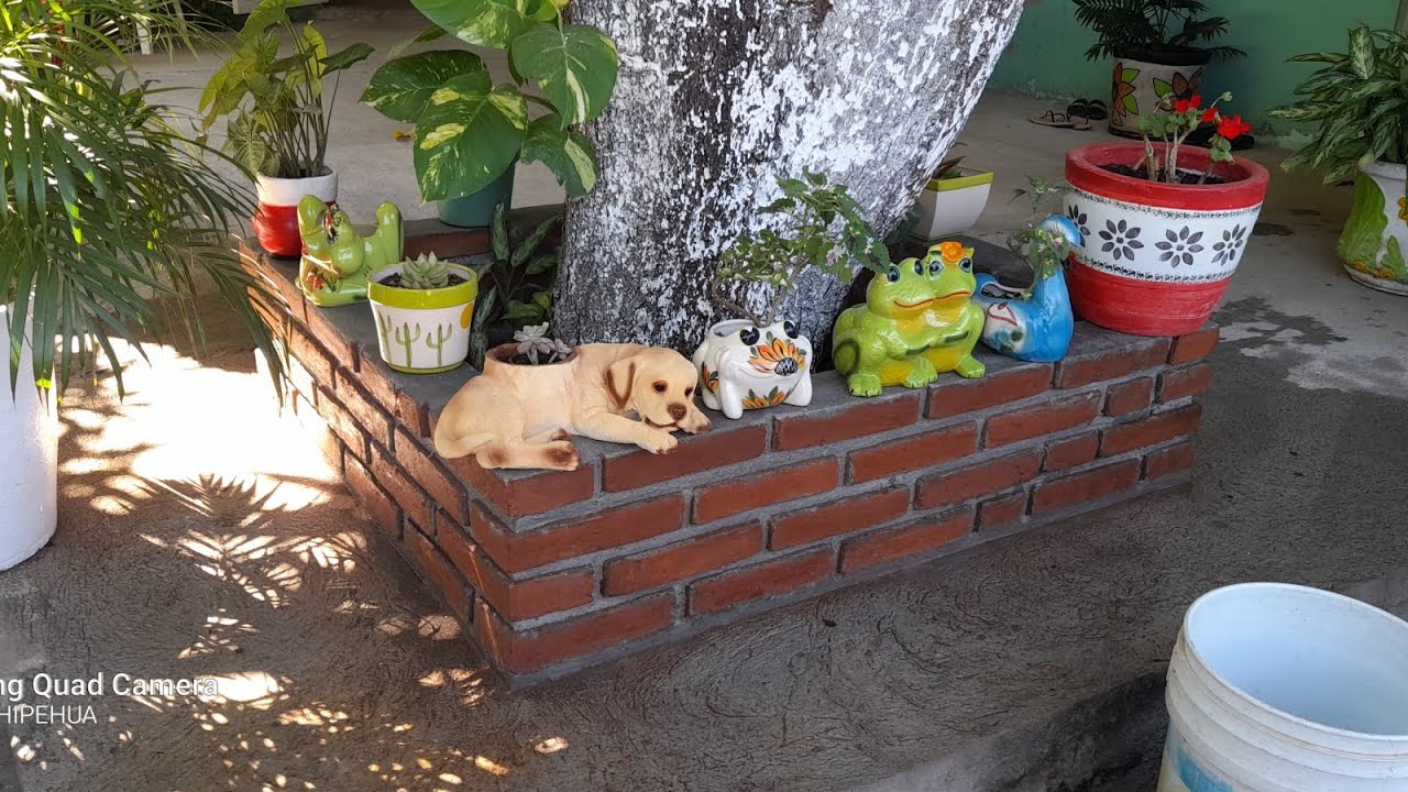 JARDINERA CON LADRILLO ROJO - YouTube