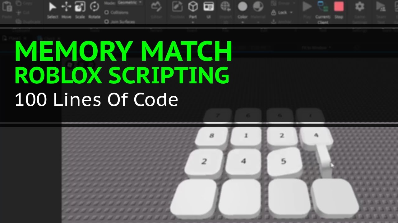 Creating Fun Memory Matching Game In Roblox Studio | Easy Lua Scripting ...