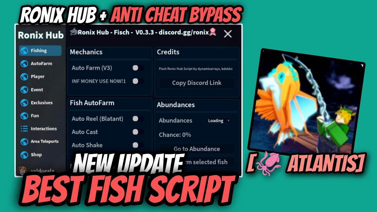 NEW OP Fisch Script NO KEY - Anti Cheat Bypass, Auto Fish, Auto Kraken ...