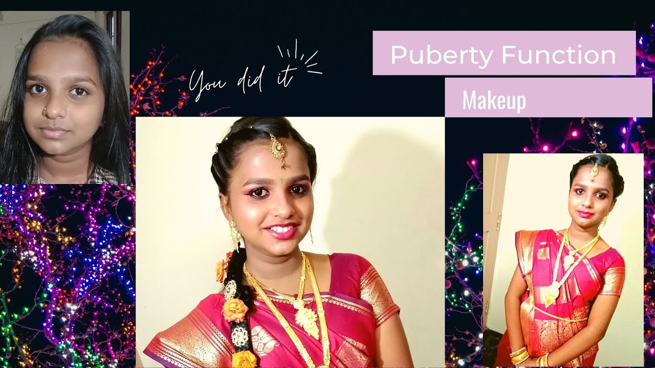 Puberty ceremony | How to apply makeup in tamil | Easy makeup | Puberty makeup - YouTube