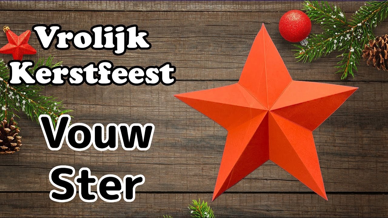 Origami Ster Vouwen | Hoe je een 3D papieren ster vouwt | Kerstpapier ...