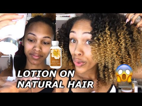 I Used BODY LOTION To Style My Natural Hair! - YouTube