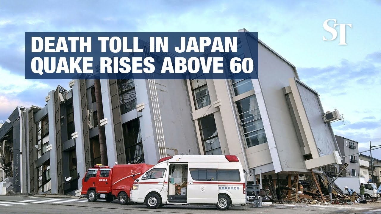 Death toll in Japan quake rises above 60 - YouTube
