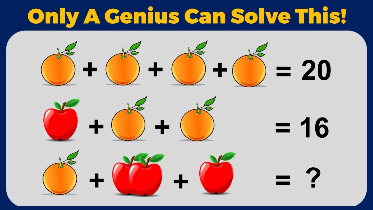 CAN YOU SOLVE THESE 5 CHALLENGING MATH PUZZLES? | ONLY A GENIUS CAN ...