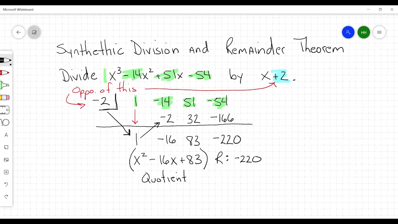 5 4 Synthetic Division And Remainder Theorem YouTube 5-4-synthetic-division-and-remainder-theorem-youtube