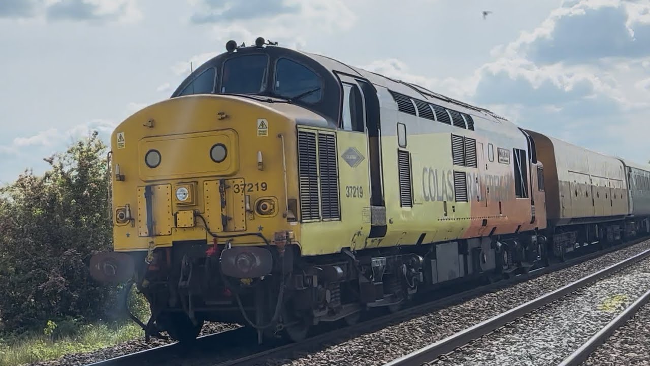 Rugby carriage sidings to Rugby carriage sidings 37219 colas RAIL 5Z10 ...