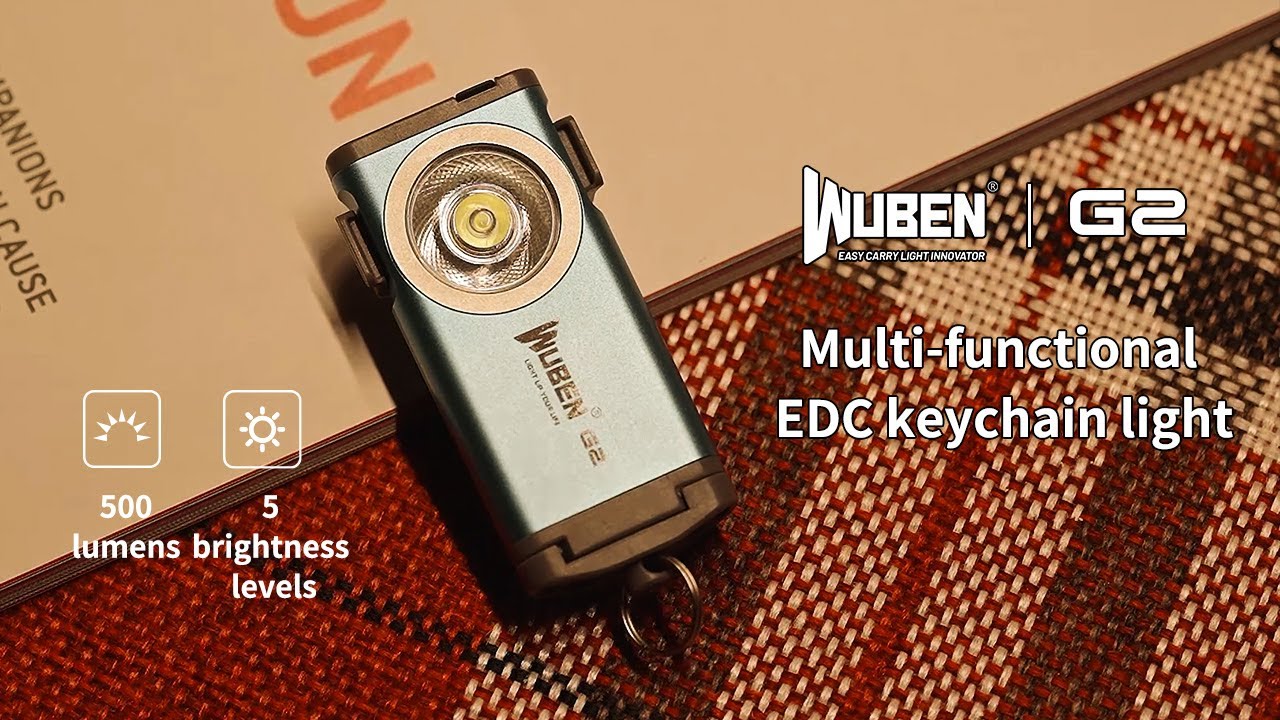 WUBEN G2 Multi-functional EDC Keychain Light - 500 Lumens - YouTube