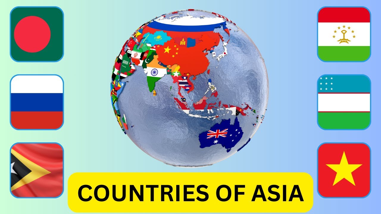COUNTRIES OF ASIA | NAME OF ASIAN COUNTRIES - YouTube