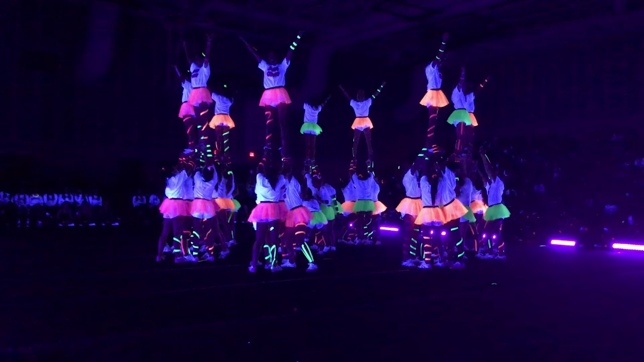 Keller High Cheer 2018 Lights Out Pep Rally - YouTube