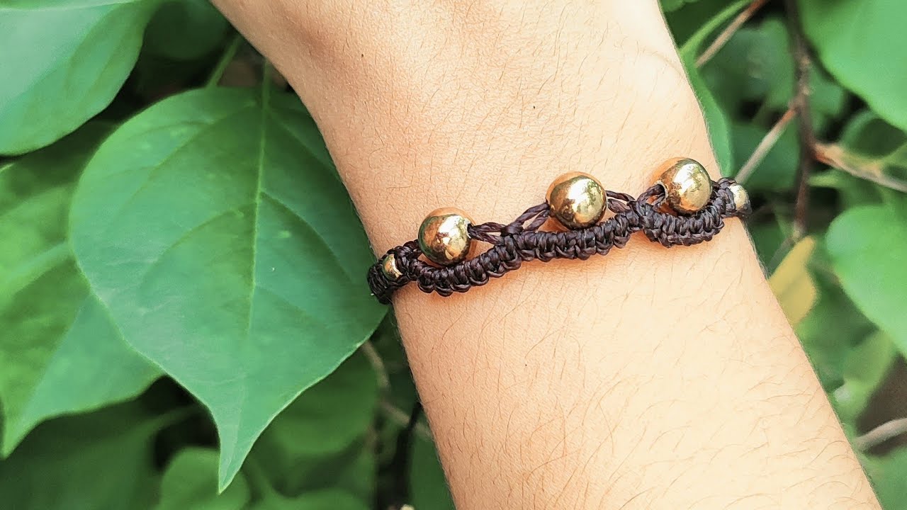 Pulseira macrame rápida e simples/Macrame Bracelet Idea - YouTube