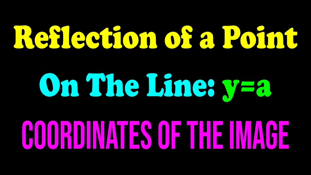 Reflection of a Point on the Line y=a - Coordinates of the Image ...