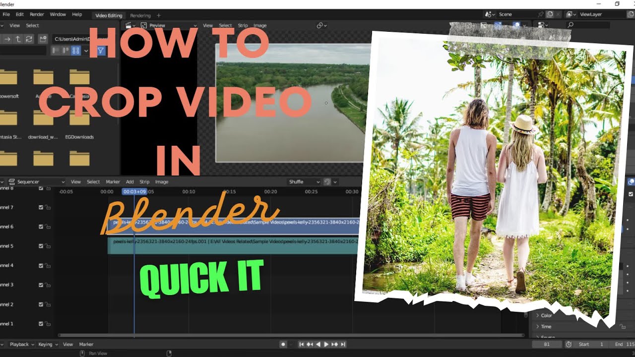 How to crop a video in Blender - YouTube