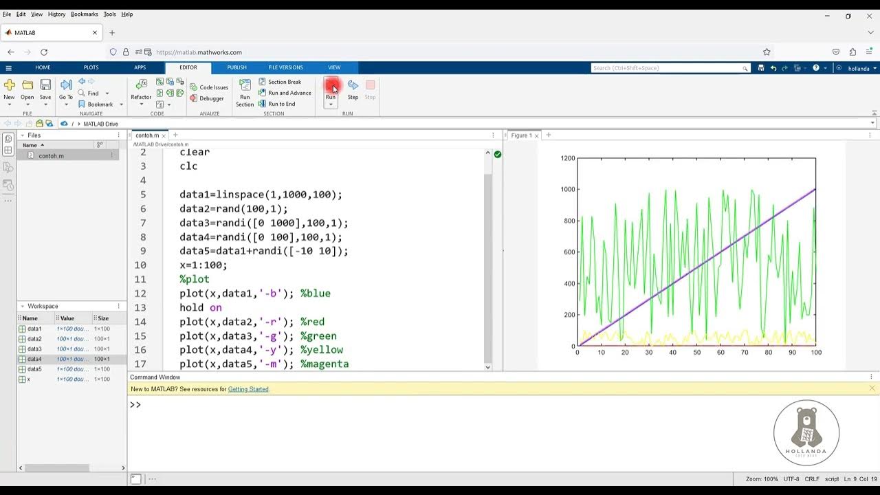Creating Line Plot with Multiple Colors in MATLAB - YouTube