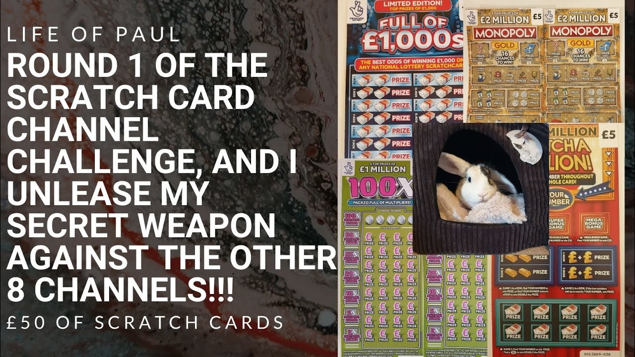 Round 1 of the Scratch Card Channel Challenge, it's £50 of £5 scratch ...