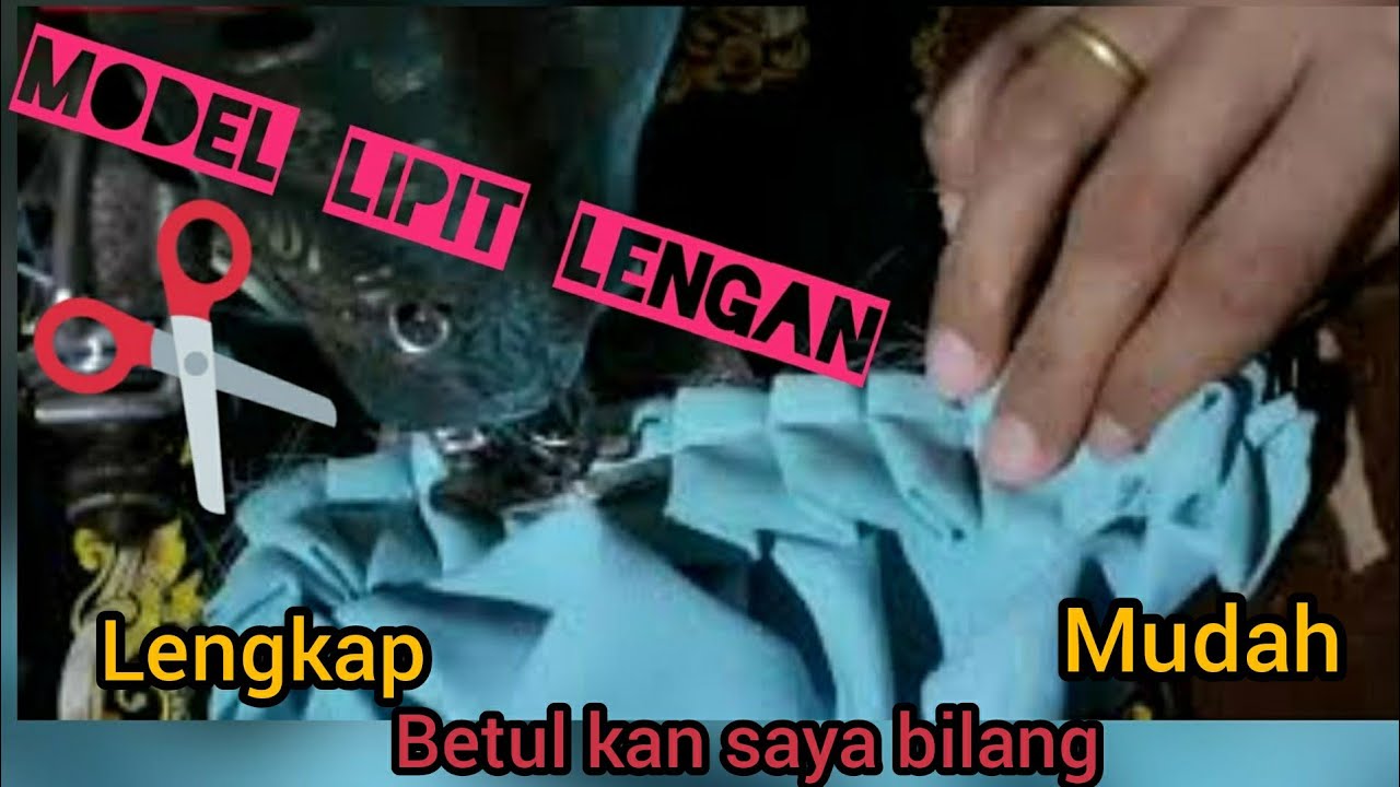 🛑cara jahit lipit bagian lengan - YouTube