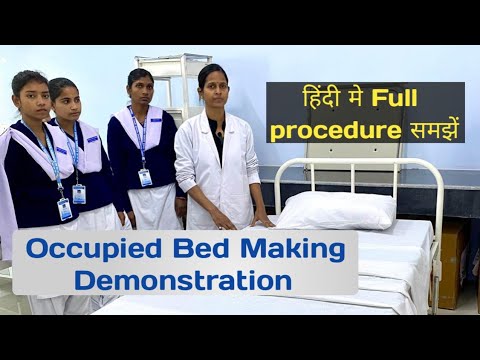 Occupied Bed Making Demonstration/ Bed making demo/ Practical video ...