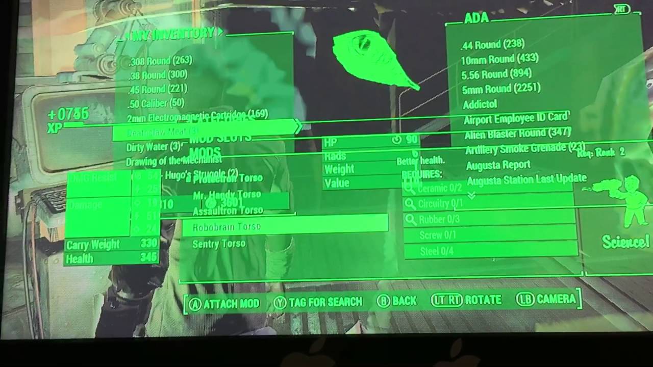 XP on fallout 4 - YouTube