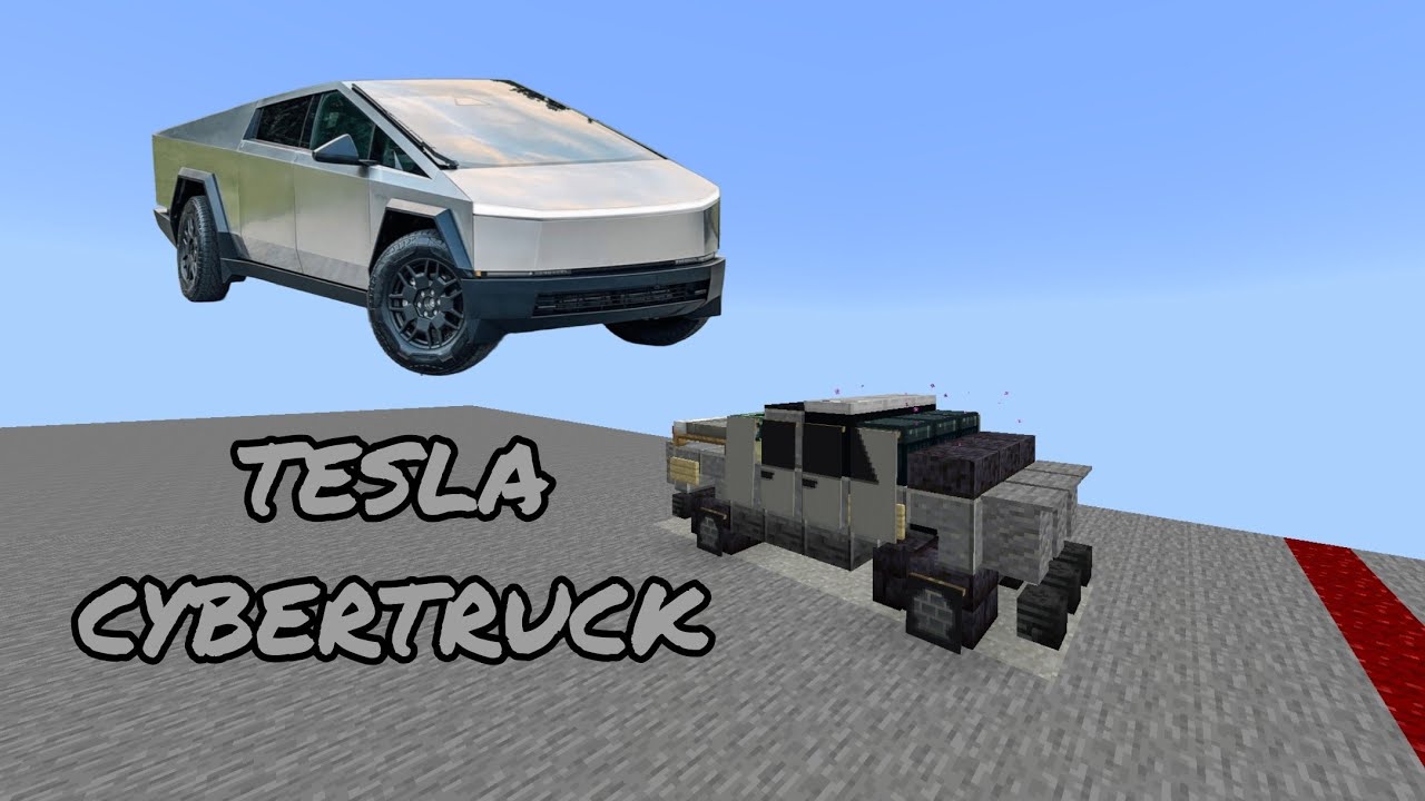 TUTORIAL MINECRAFT - Como fazer uma camionete ( Tesla Cybertruck ) no ...