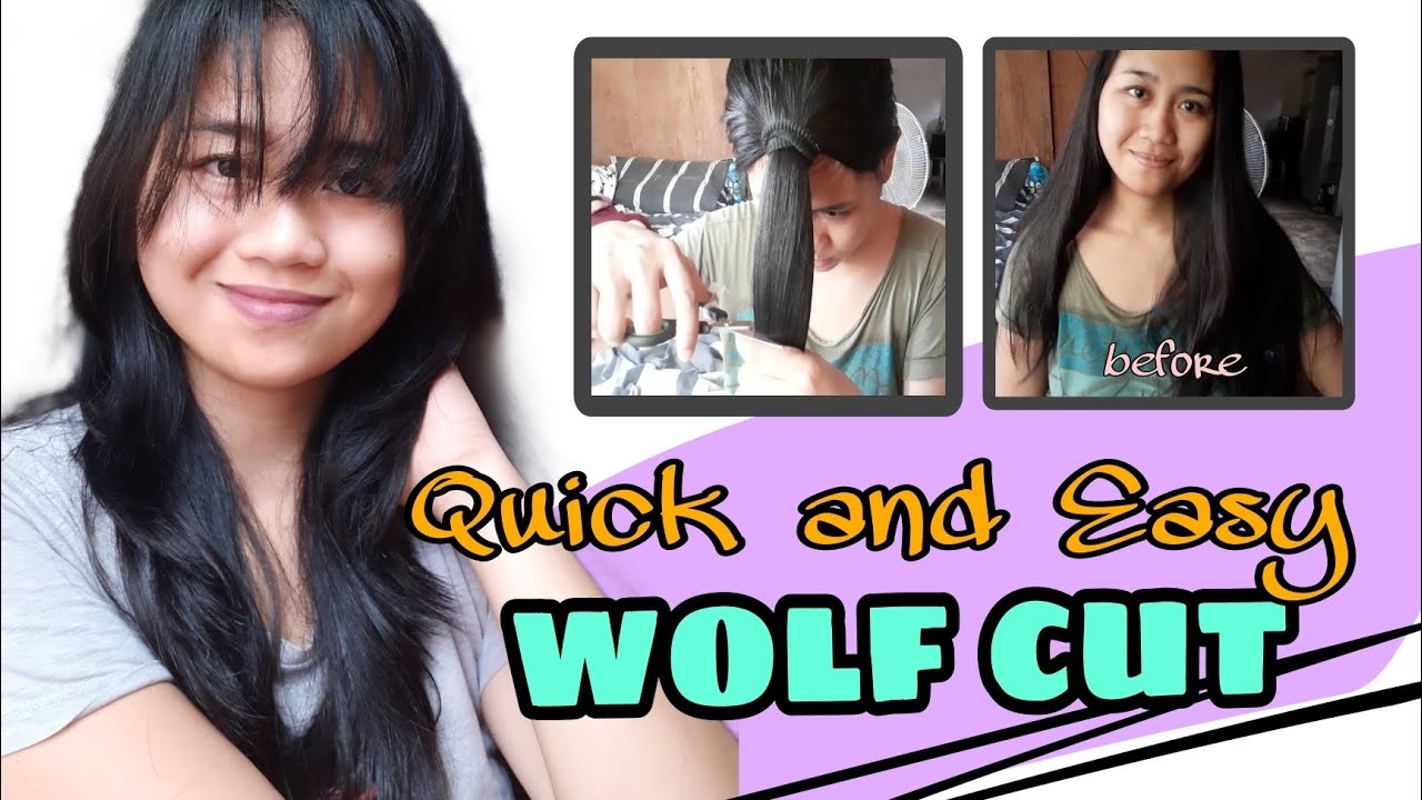 Quick and Easy Haircut "WOLF CUT" at Home - YouTube