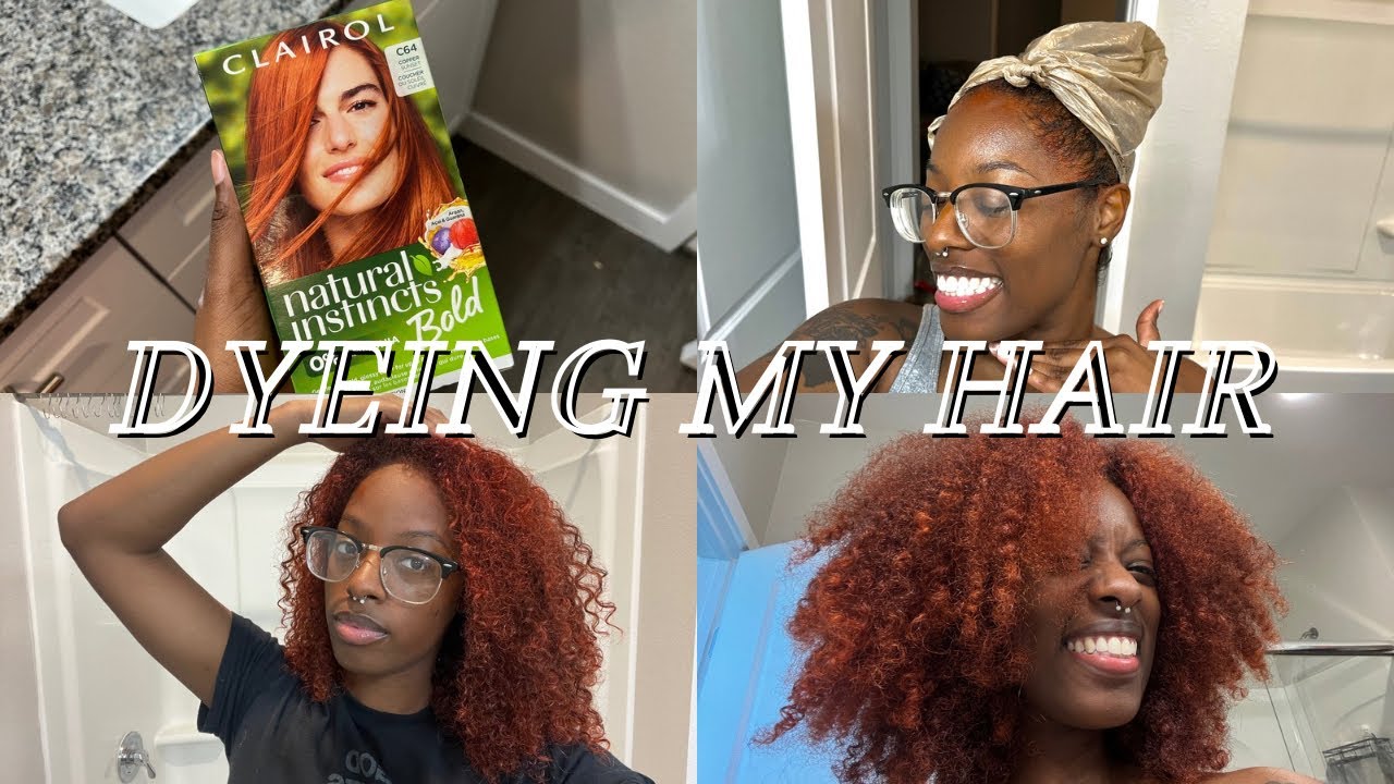 How I dye my hair | NO BLEACH!!! | Using Clairol Copper Sunset C64 ...