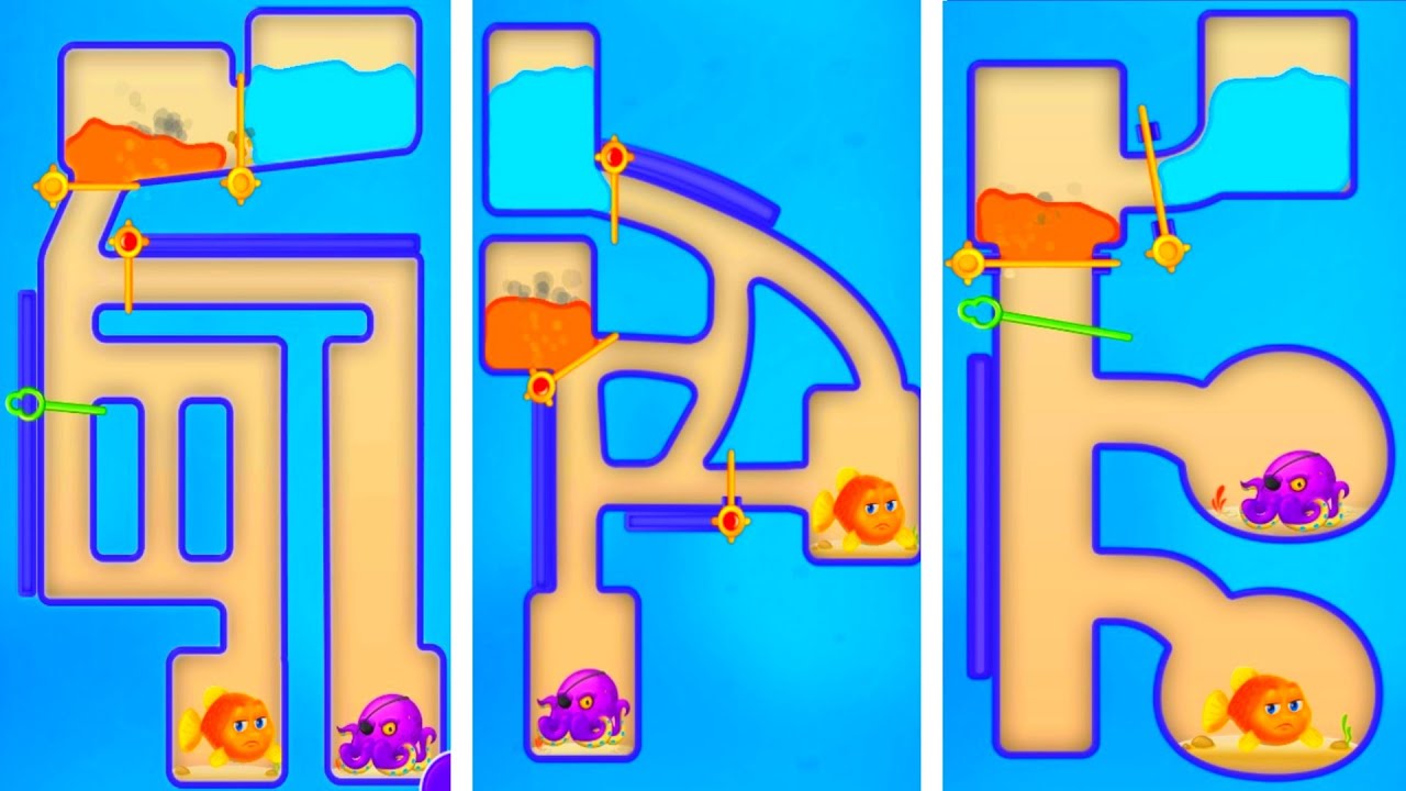 Save the Fish - Gameplay Walktrough Part 1 - All Levels Solution (1-26 ...