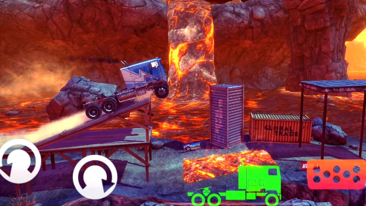 Military Truck Completes Hard Levels Truck Worm up | Offroad Legends 2 ...