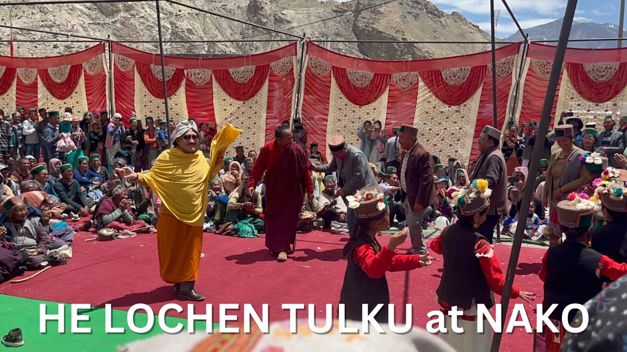 HE LOCHEN TULKU RINPOCHE dancing at NAKO | HH Dalai Lama’s Birthday ...