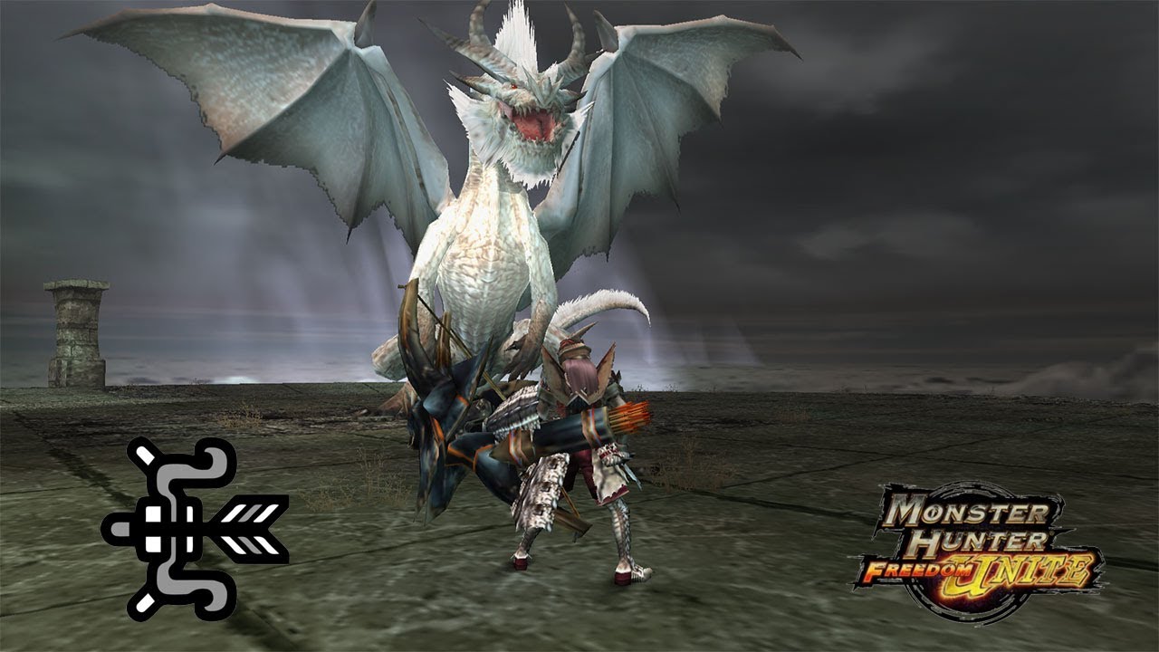 Monster Hunter Freedom Unite (PSP) - White Fatalis (High Rank) - YouTube