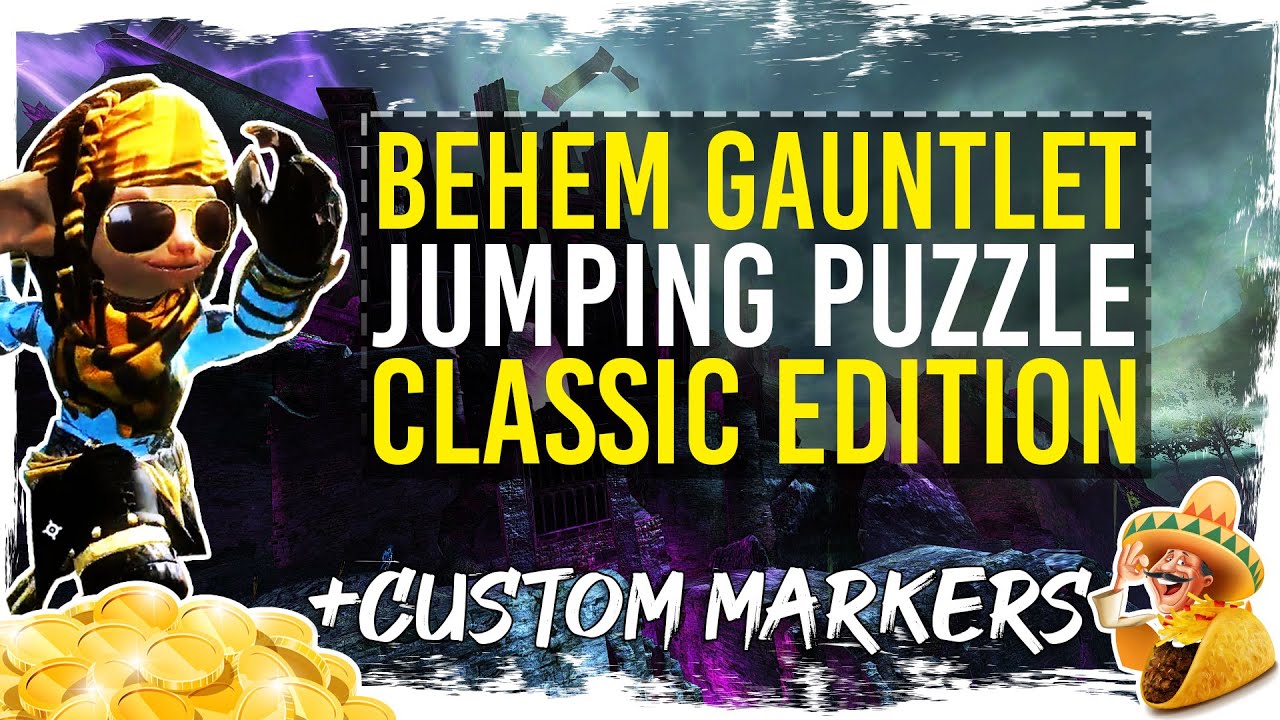Guild Wars 2 - Behem Gauntlet Jumping Puzzle With TacO Markers - YouTube