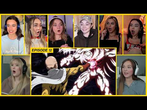 [GIRLS REACT] Saitama vs Boros | OPM Ep 12 Girl Reaction Mashup