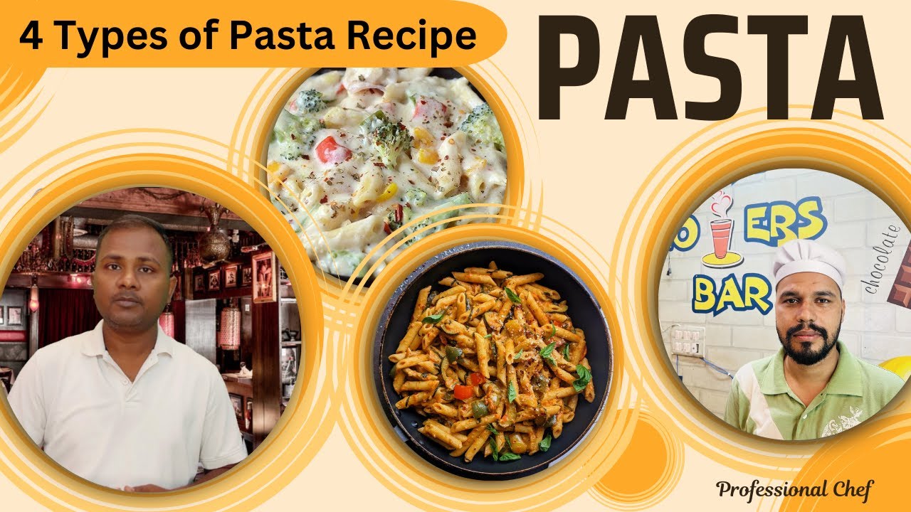 4 Types of Pasta Recipe | Easy Pasta Recipe|Cafe Style Pasta|Delicious ...