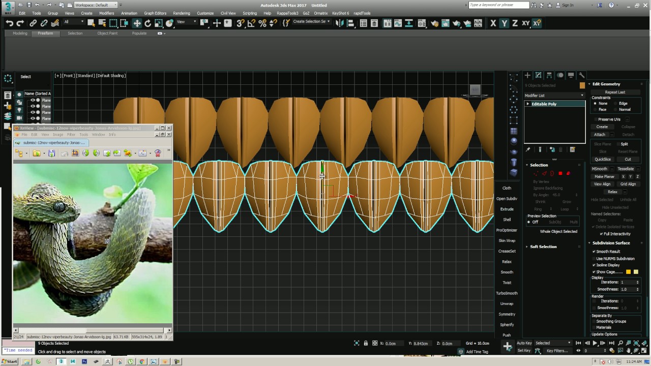 How to modeling snake body brush using Zbrush,3dsmax_p1 - YouTube