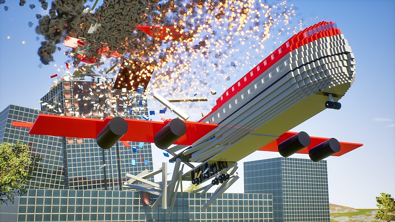 Lego Airplane Falls Off Building 3 | Brick Rigs - YouTube