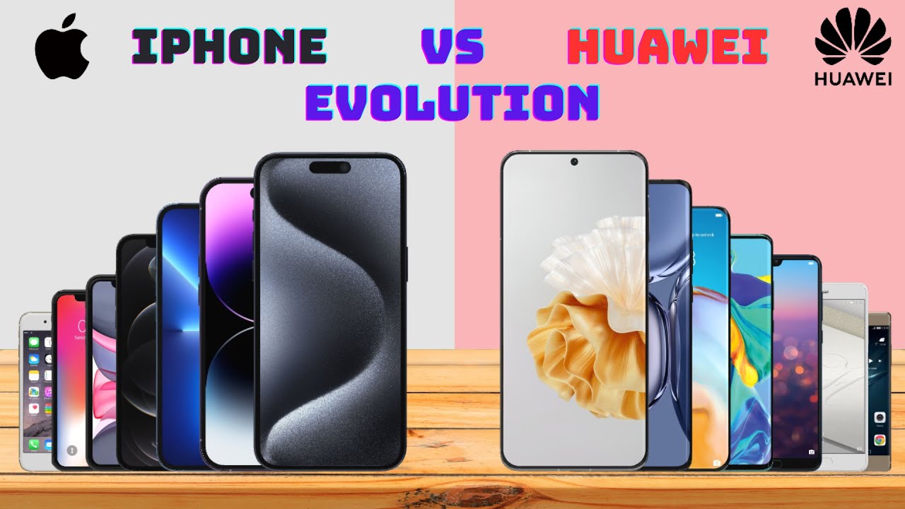 Apple iPhone vs Huawei P Series Evolution With REALISTIC 3D Models ...
